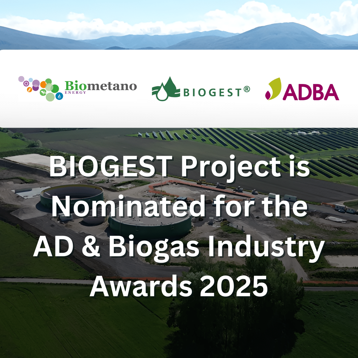 BIOGEST is Nominated for the AD & Biogas Industry Awards 2025 - Biogas ...